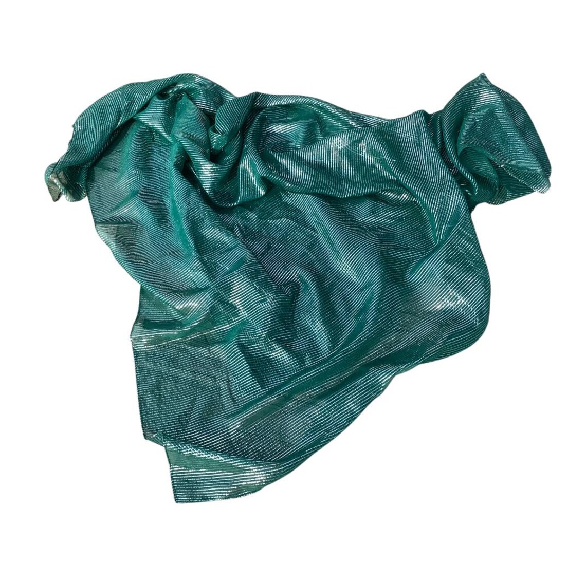 Sparkly Silver on Green Scarf, Green Silk Scarf, Bestseller Gift for ...