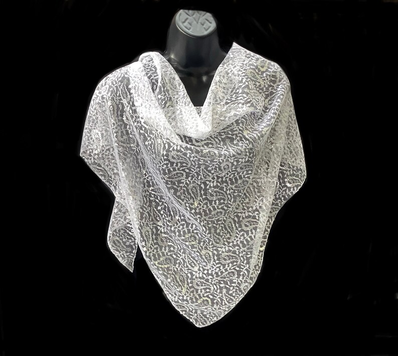 Extra Large White Wedding Shawl Lace Shawl for Bride Gypsy - Etsy