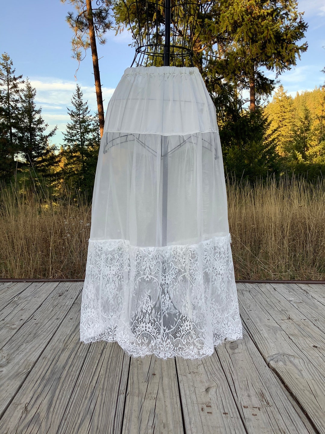 Wedding off White Lace Extender Slip Long Satin Cream Lace - Etsy