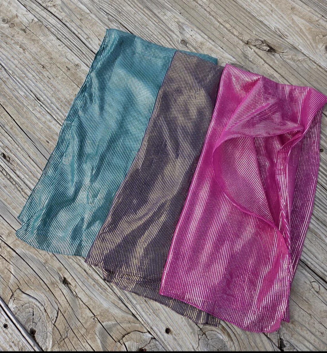 Sparkly Silver on Green Scarf, Green Silk Scarf, Bestseller Gift for ...