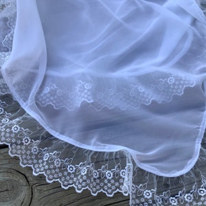 White Elegant Shawl for Wedding, Long White Victorian Shawl, Lace ...