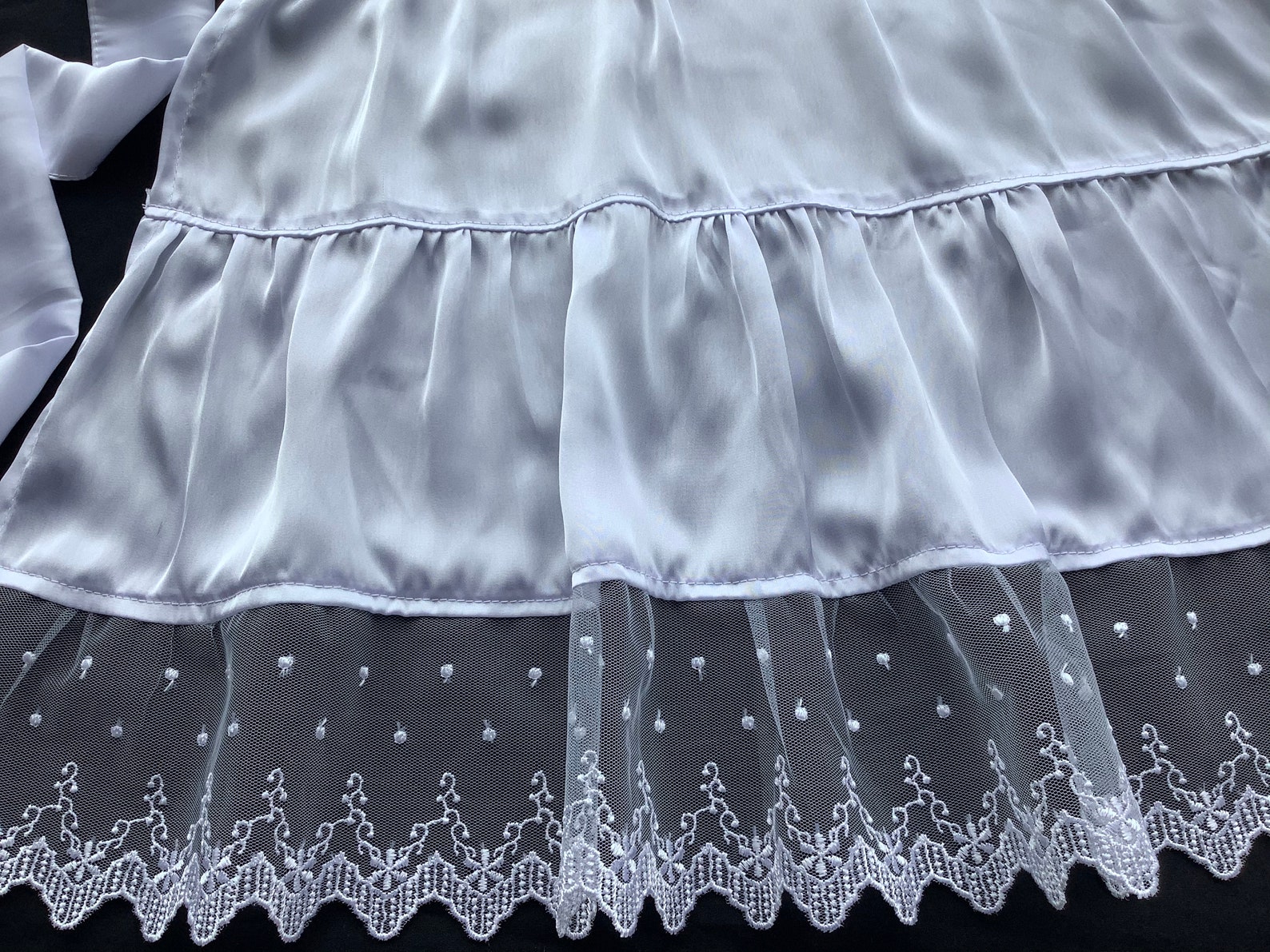 2 Ruffles Style Apron With Lace Ruffle Sexy French Maid Apron | Etsy