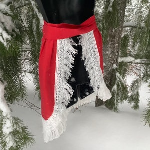 Christmas Red & White Aprons, Mrs Santa Outfit Aprons, Old Fashioned ...