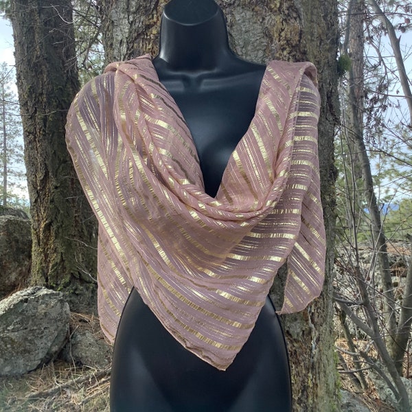 Rose Gold Shawl - Etsy