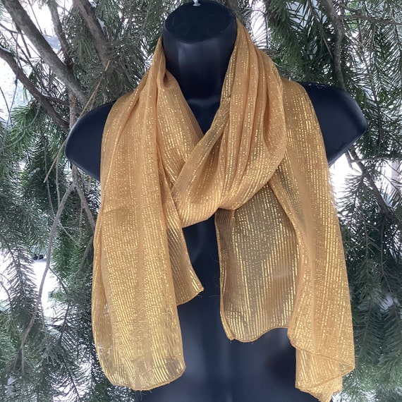 Gold Sparkly Scarves