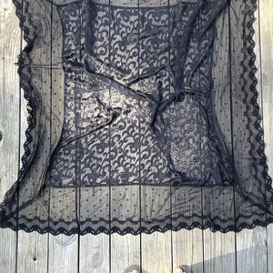 Plus Size Black Shawl, Black Head Scarf for Women, Birthday Gift for ...