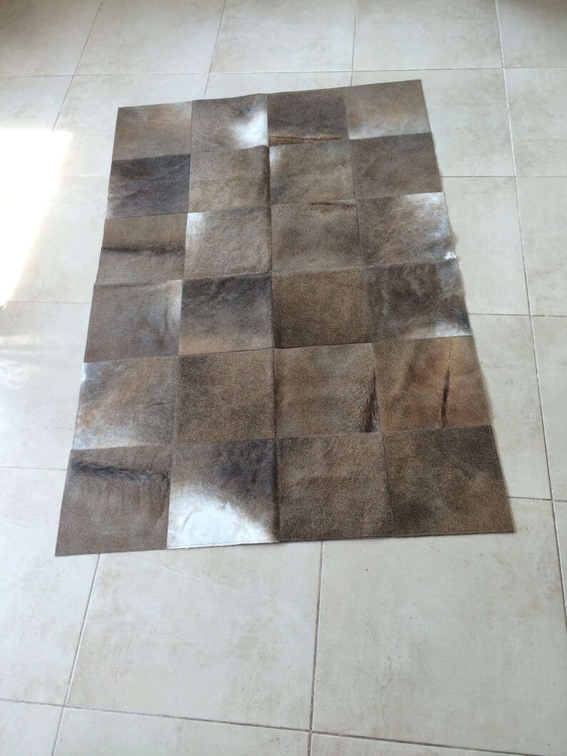 Cowhide Patchwork Rug. DARK GRAY Ready to Ship 4' X - Etsy