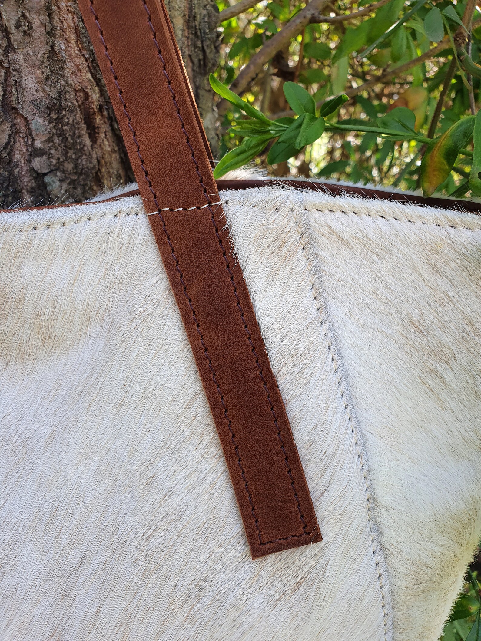 WHITE Cowhide Purse Unique Piece Cow Hide Handbag. Leather | Etsy