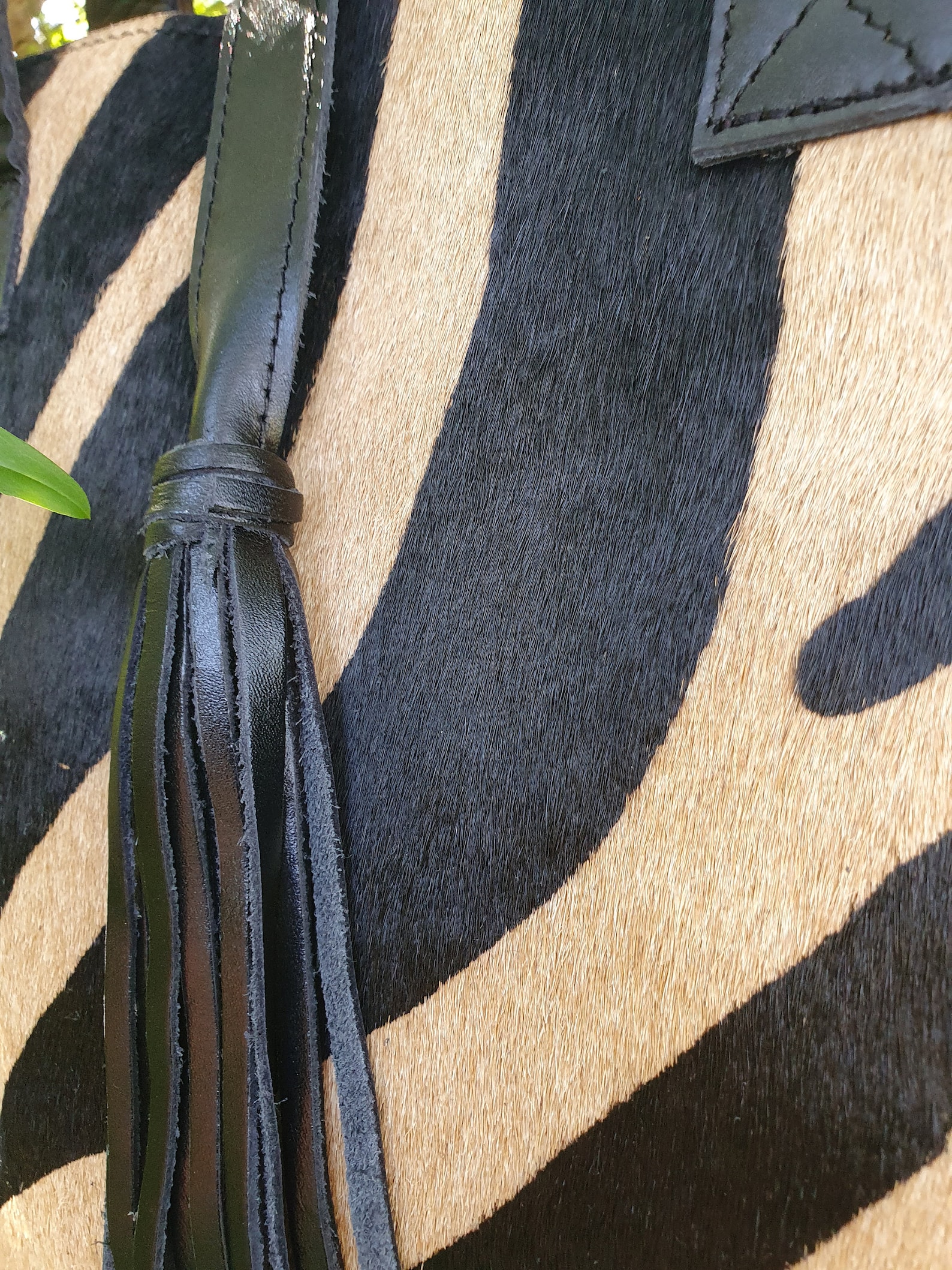 Cowhide Purse ZEBRA Unique Piece Cow Hide Handbag. Leather Bag. ZEBRE ...