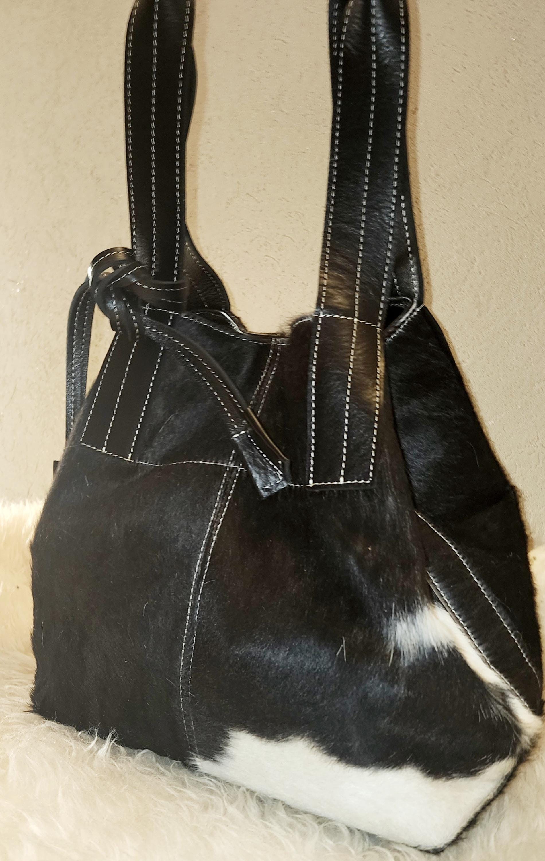 Cowhide Purse Unique Piece Cow Hide Handbag. Leather Bag - Etsy