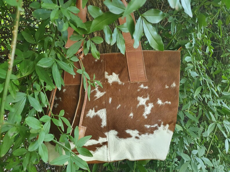 Cowhide Purse Unique Piece Cow Hide Handbag. Leather Bag. - Etsy