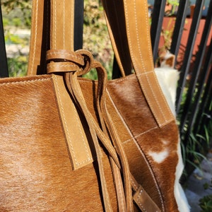 Cowhide Purse Unique Piece Cow Hide Handbag. Leather Bag Sac in Vache ...