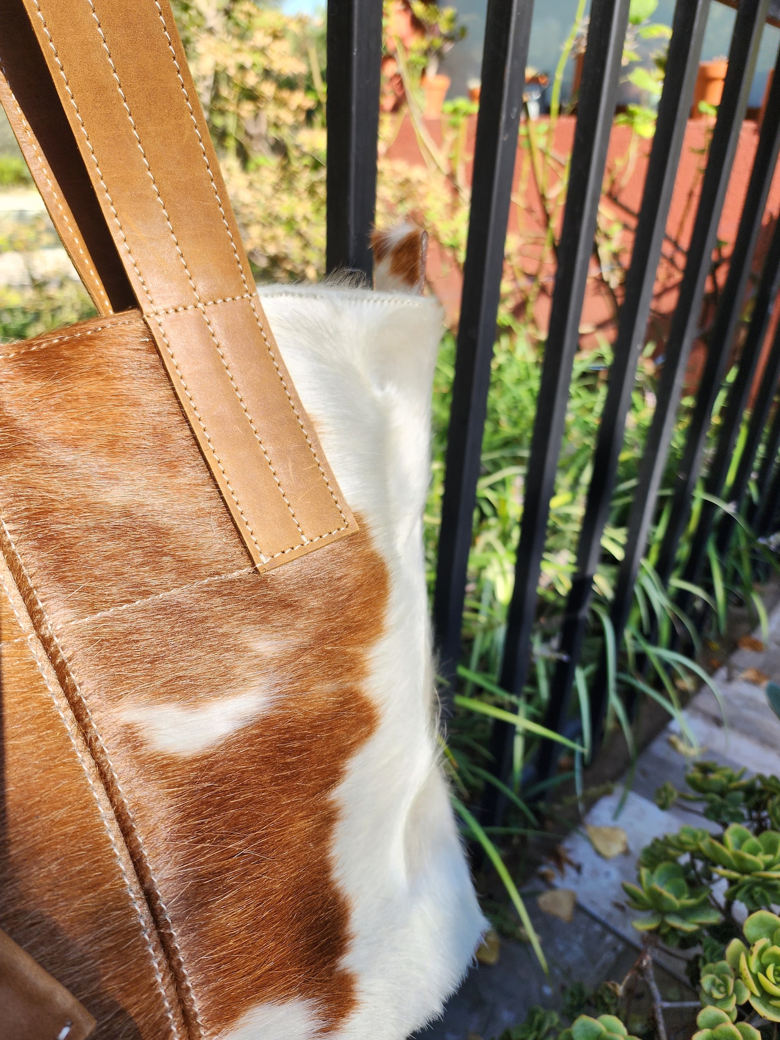 Cowhide Purse Unique Piece Cow Hide Handbag. Leather Bag Sac in Vache ...