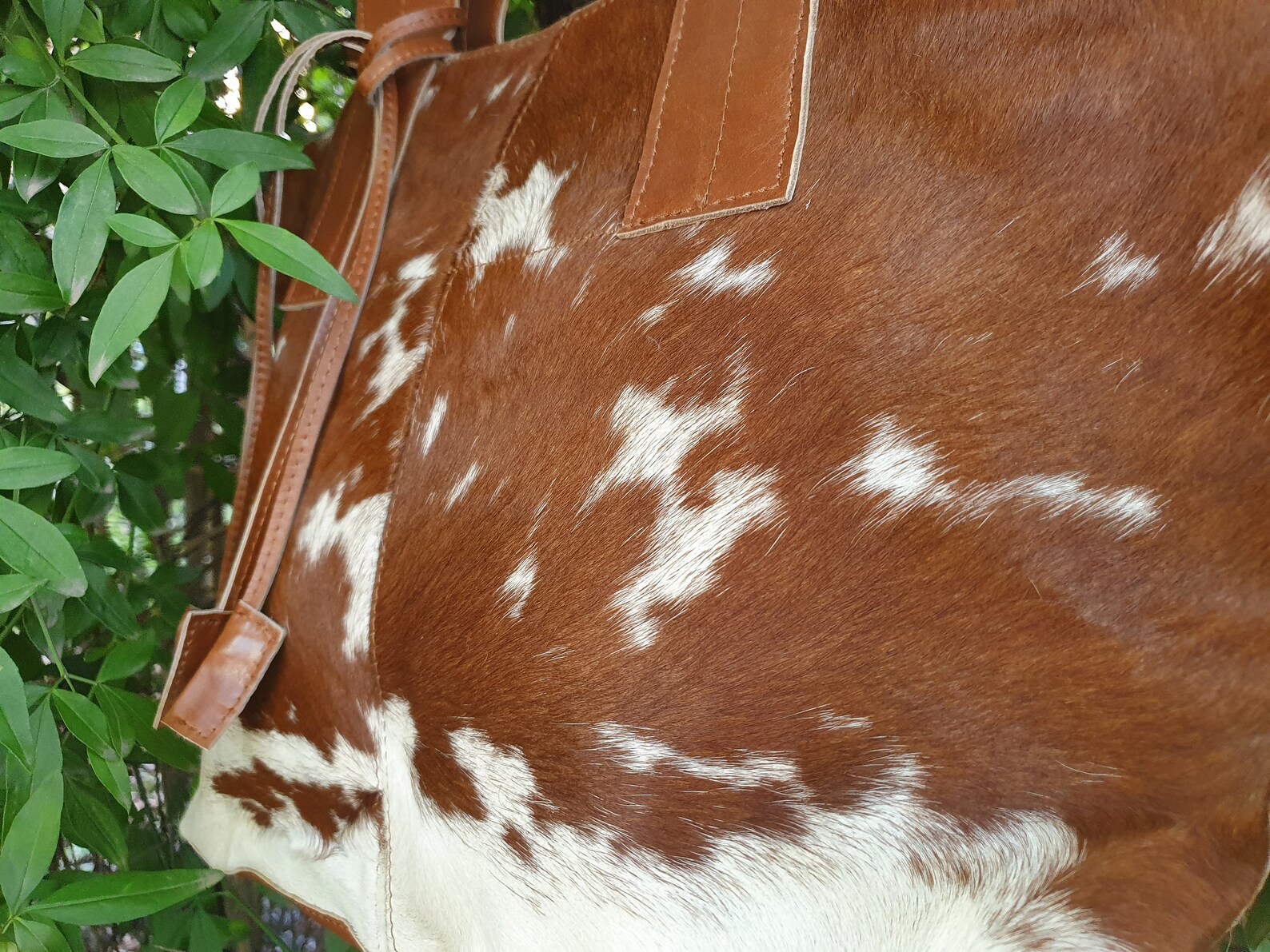 Cowhide Purse Unique Piece Cow Hide Handbag. Leather Bag. | Etsy