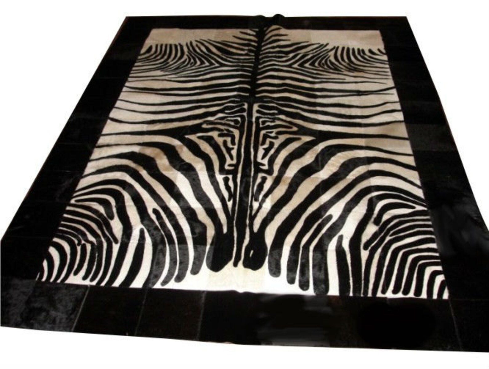 Cowhide Patchwork Rug. ZEBRA Amazing Design Peau De Zebre. - Etsy