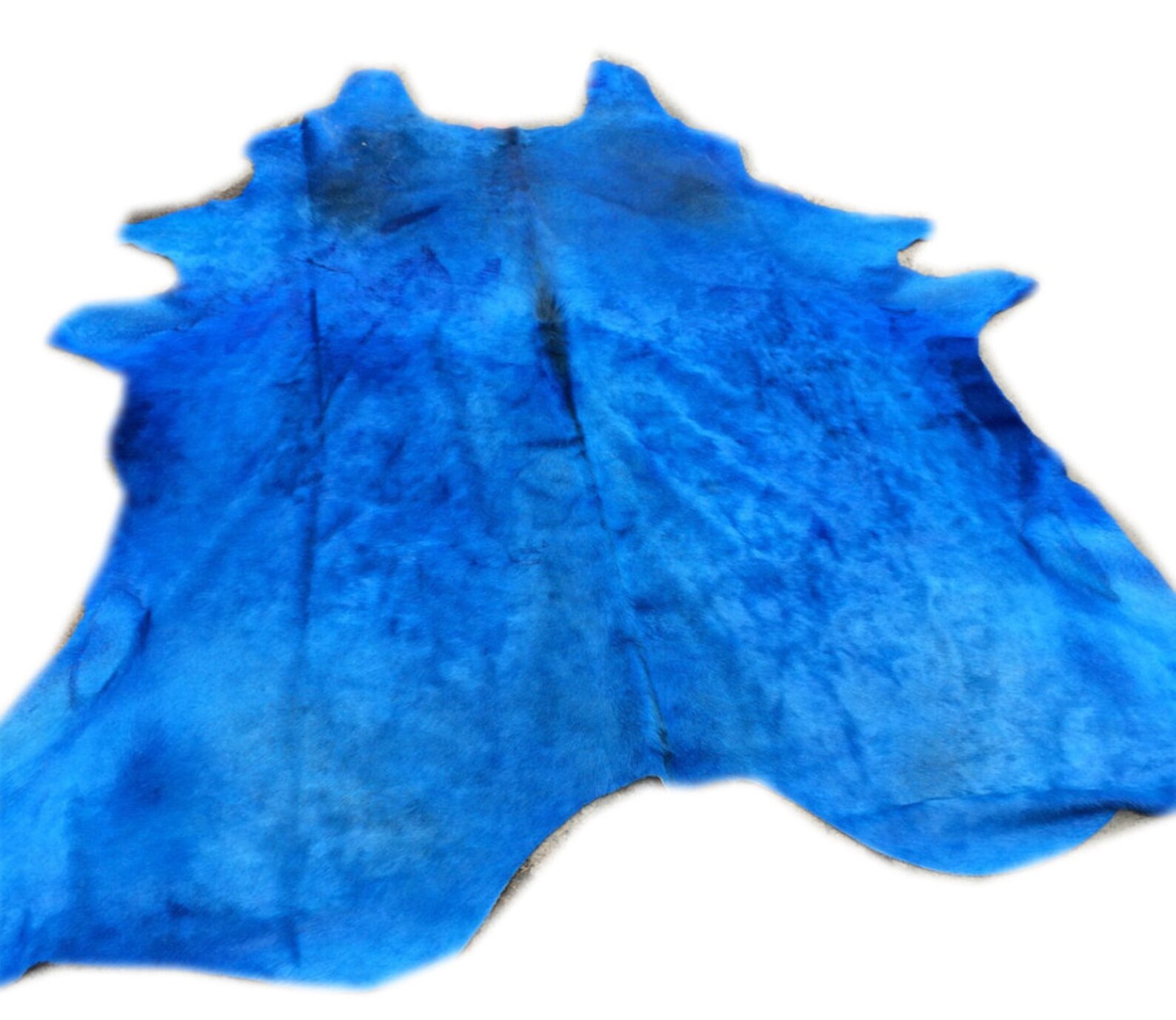 Cowhide Rug BLUE Dyed Gorgeus Unique XL A301 7.9 X 6.9 Ft - Etsy