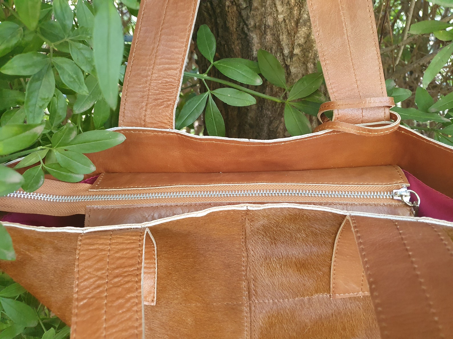 Cowhide Purse Unique Piece Cow Hide Handbag. Leather Bag. | Etsy