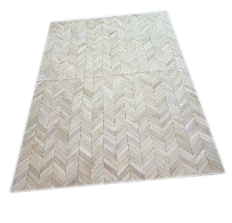 Chevron White Cowhide Rug Patchwork Rug 6 X 8 Ft Herringbone - Etsy