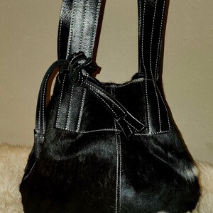 Cowhide Purse Unique Piece Cow Hide Handbag. Leather Bag - Etsy