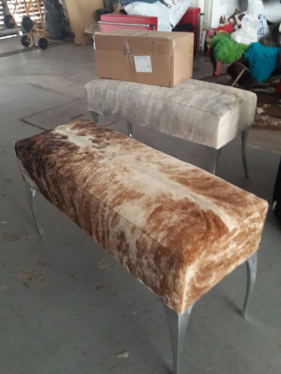COWHIDE BENCH 36 X 14 - Etsy