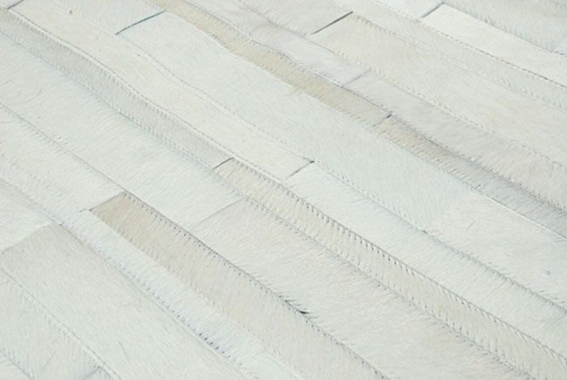 Cowhide Patchwork Rug. GRAY STRIPES Amazing Design. 4ft X - Etsy