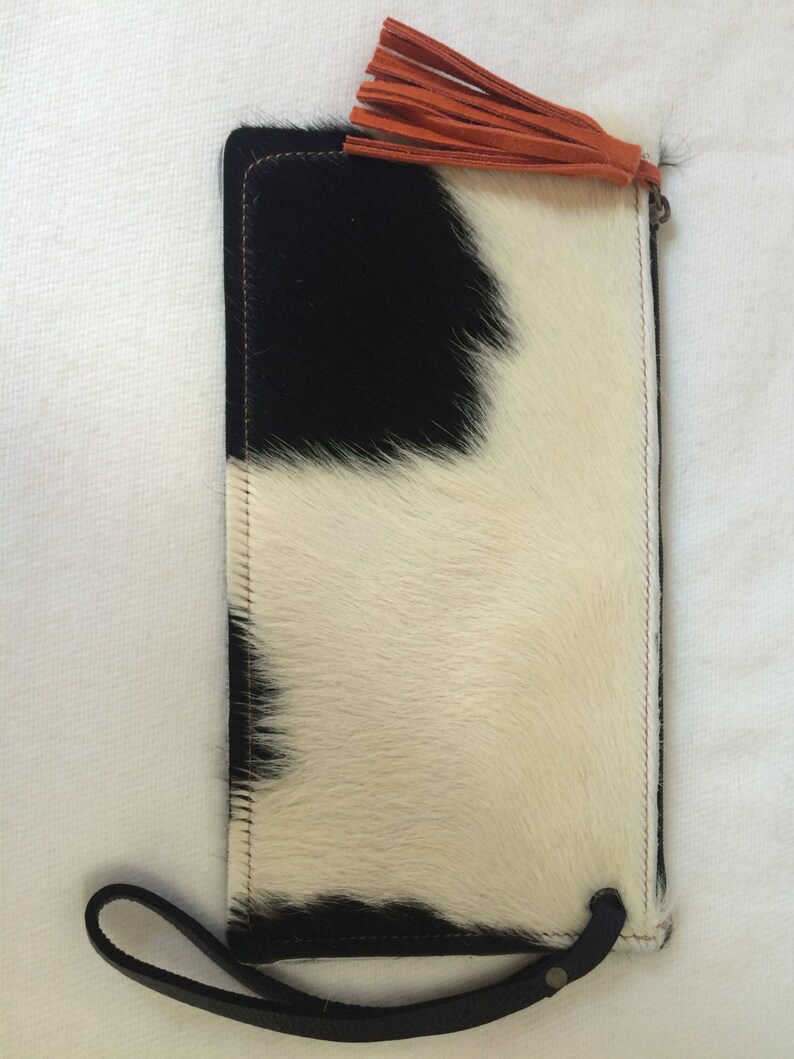 Cowhide Clutch Unique Piece Cow Hide Handbag. Leather Bag. - Etsy España