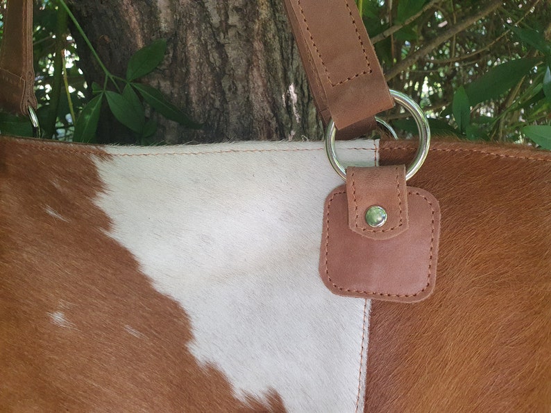 COWHIDE PURSE Unique Piece Cow Hide Handbag. Leather Bag. - Etsy