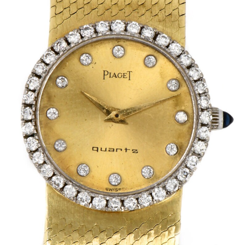 Piaget Vintage Diamond 18K Yellow Gold Quartz Ladies Watch - Etsy