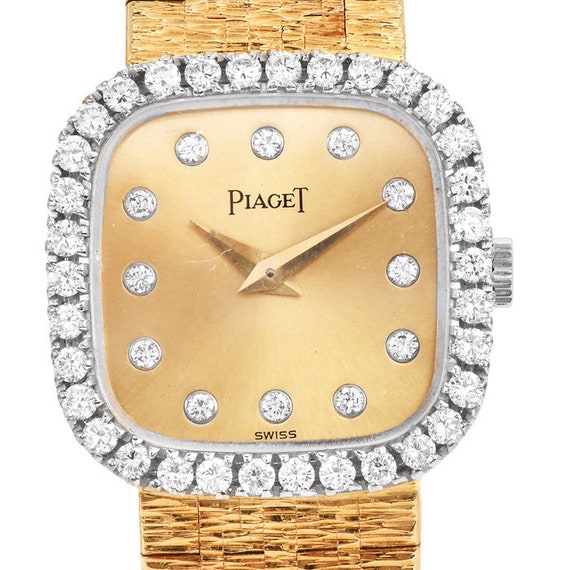 Piaget Vintage Diamond Bezel Dial 18K Gold Ladies Wat… - Gem