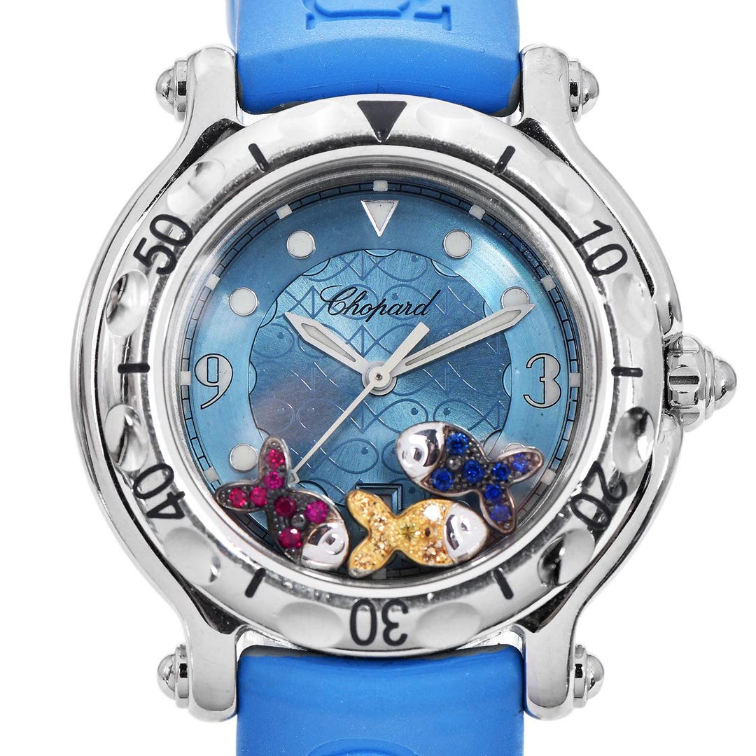 Chopard Happy Fish Blue Stainless Steel Women Watch - Etsy