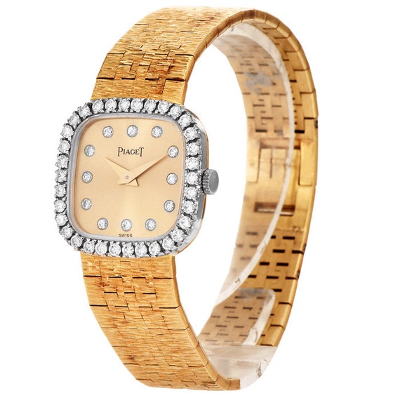 Piaget Vintage Diamond Bezel Dial 18K Gold Ladies Wat… - Gem