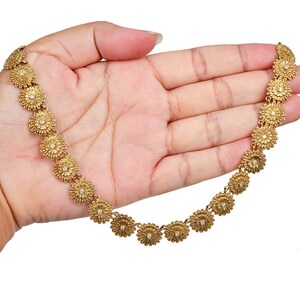 Seidengang Diamond 18k Gold Flower Link Necklace - Etsy