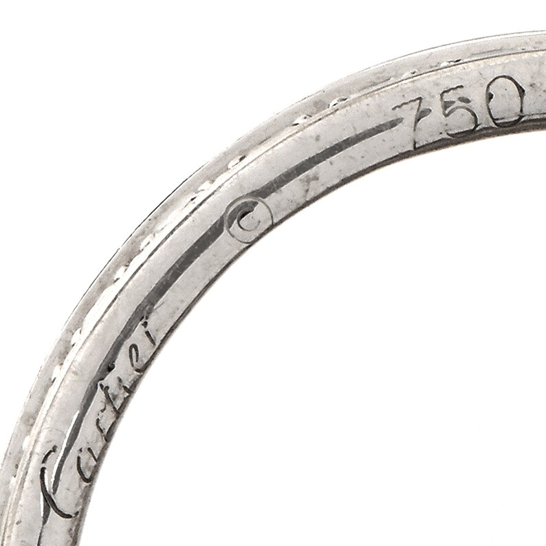 Estate Cartier Diamond 18K White Gold Classic Trinity Band Rolling Ring ...