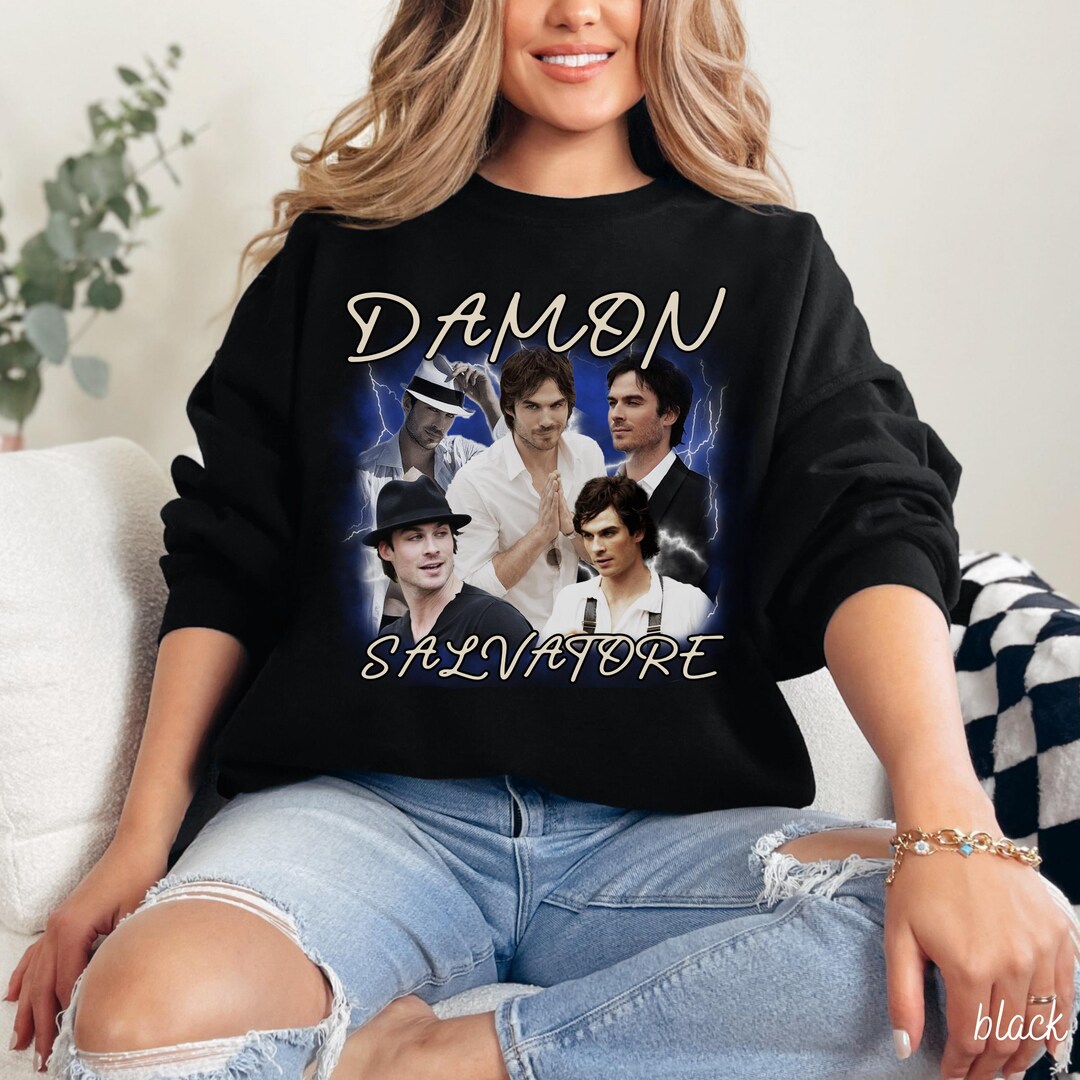 Damon Salvatore Shirt, Vampire Diaries Merch, Team Damon Tee, Salvatore ...
