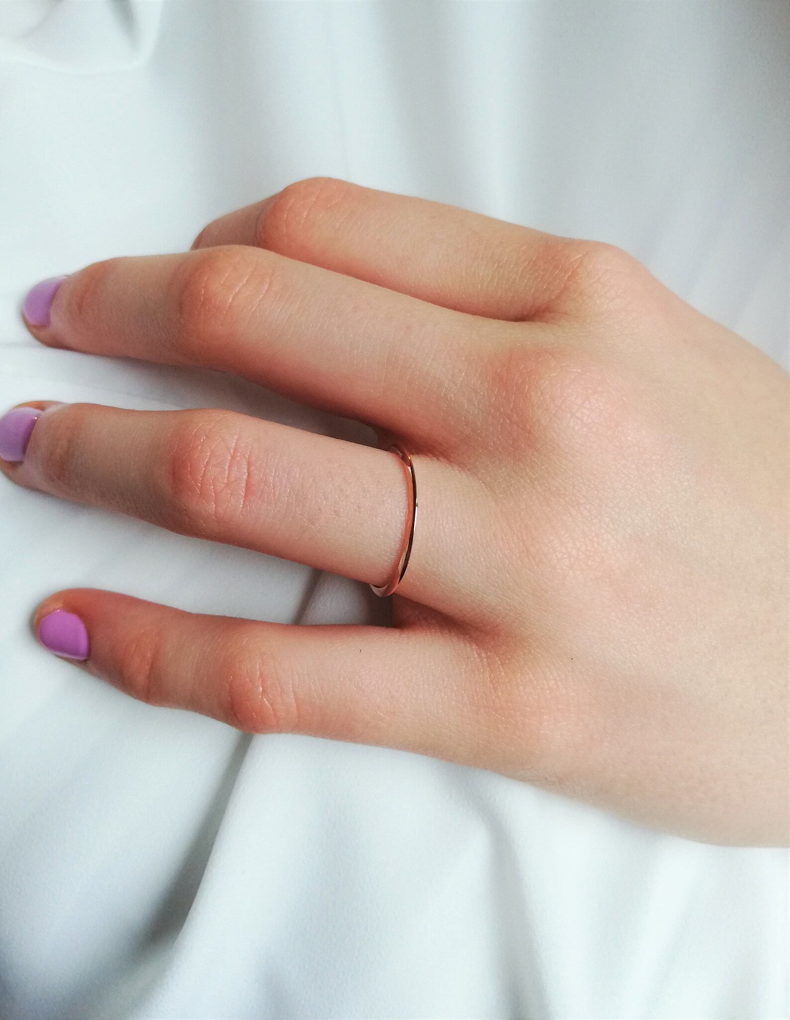 Delicate Wedding Ring For Woman Thin Gold Wedding Band For | Etsy