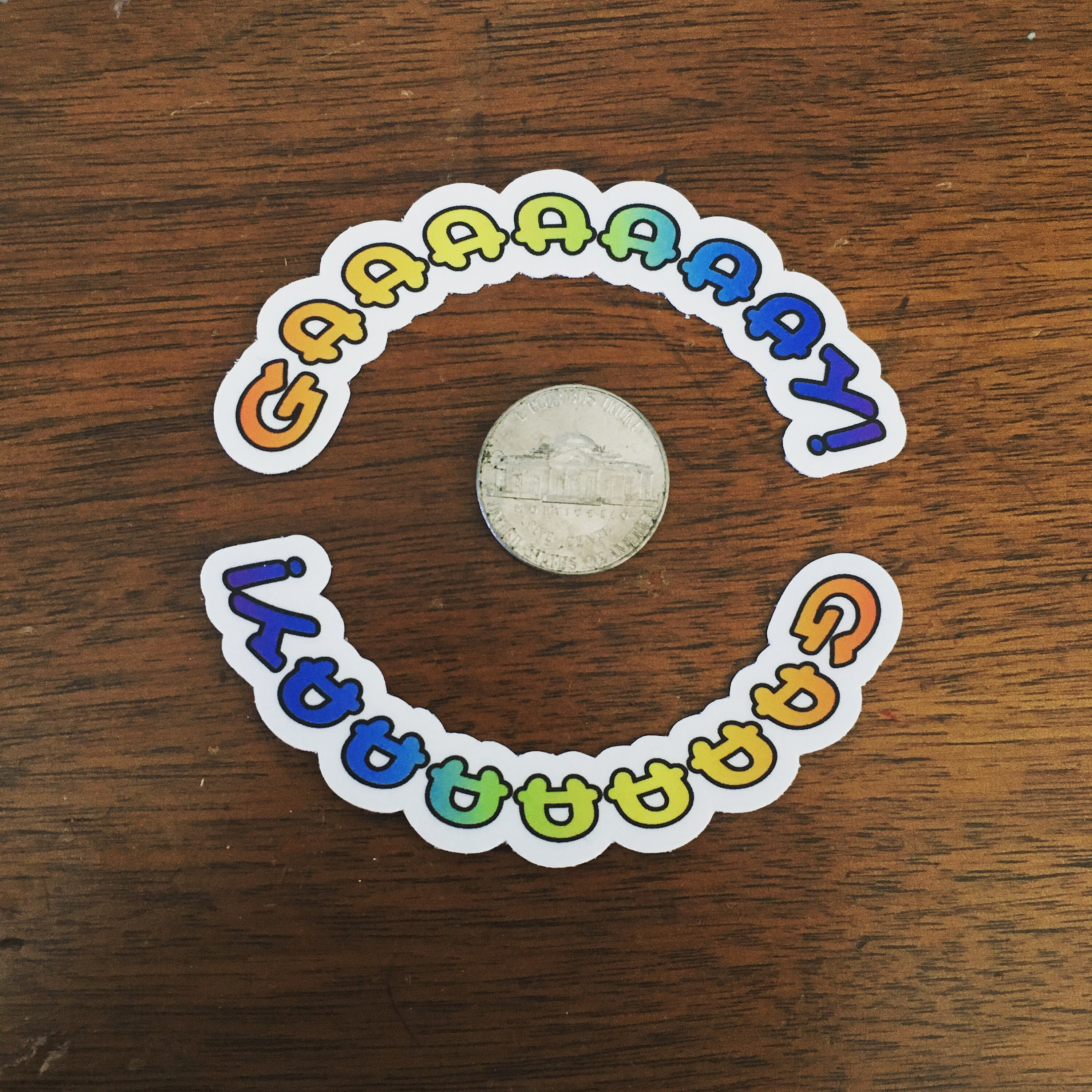 Gaaaaaaay Pride Stickers, Vinyl, 3x1 Inch, Two Pack - Etsy