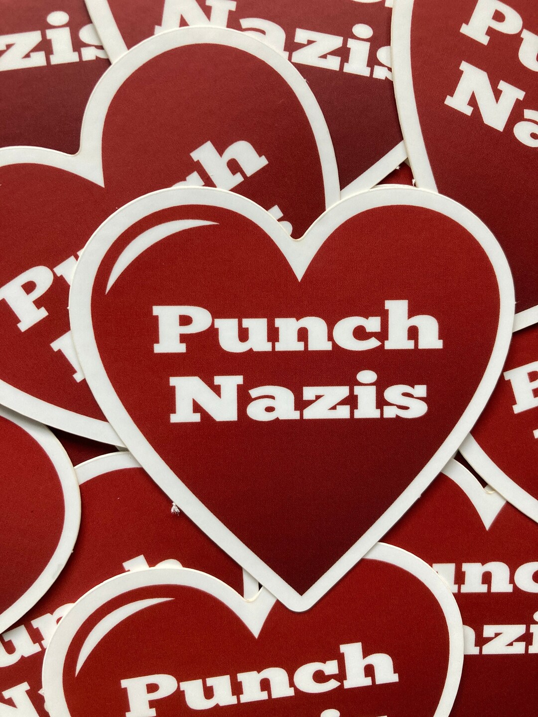 Punch Nazis Heart Vinyl Sticker for Water Bottle - Etsy