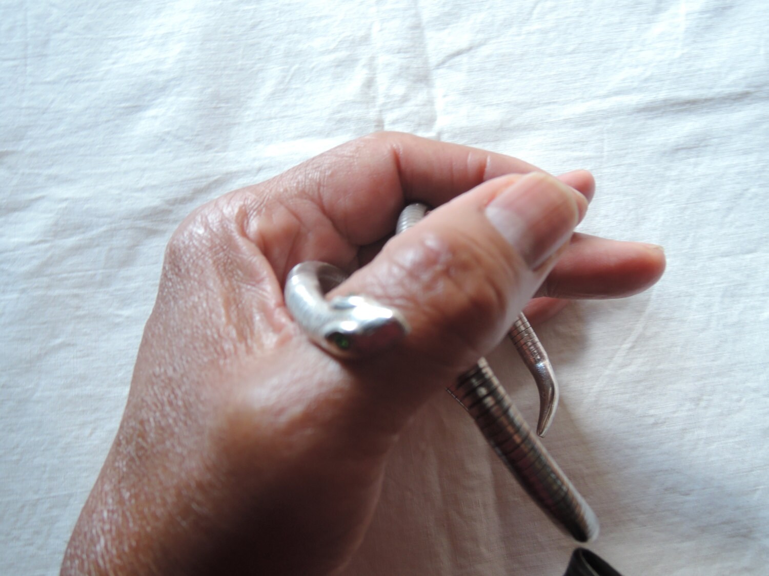 A Striking Silver Snake - Etsy