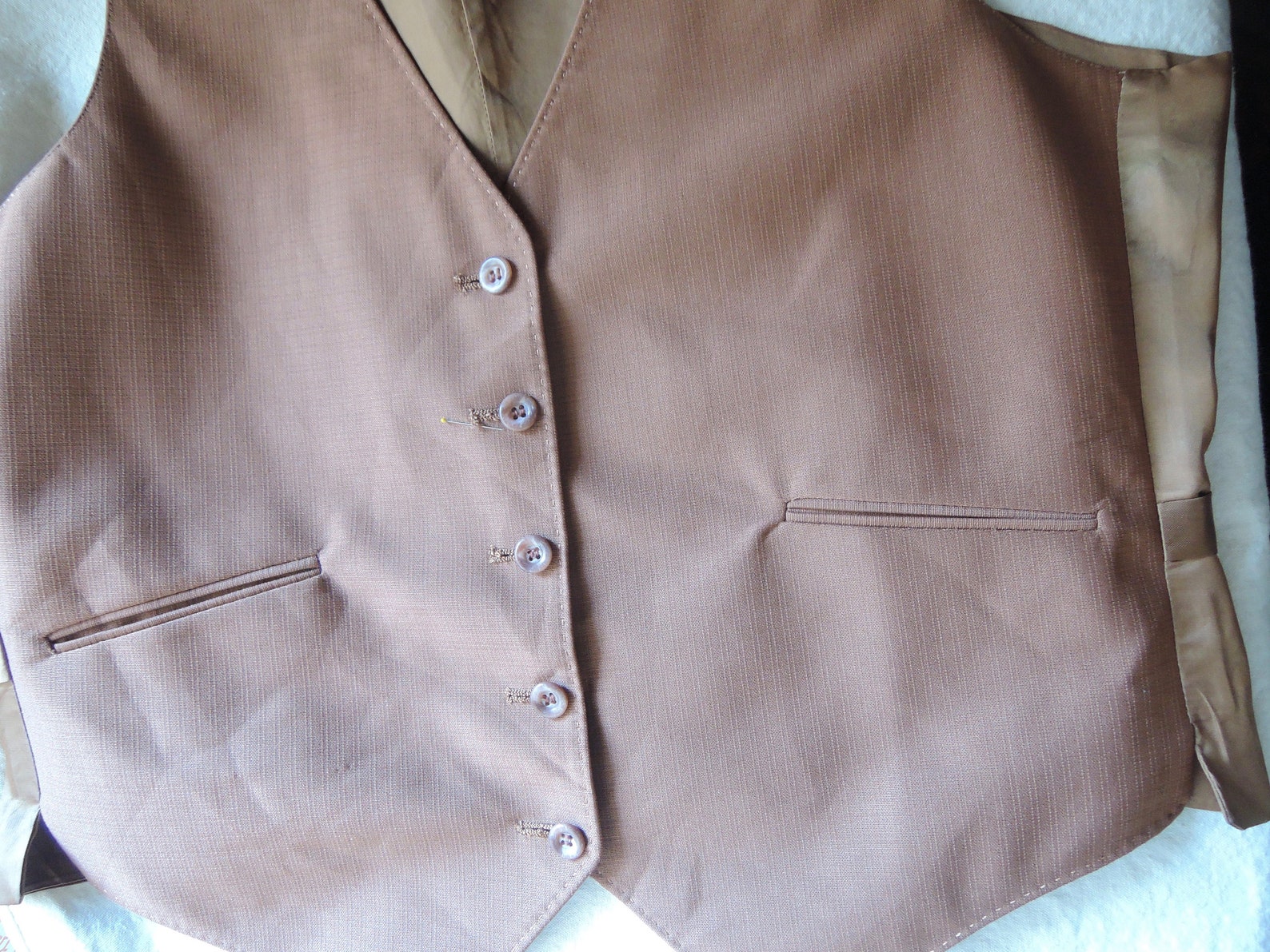 A Rust Colored Polyester Vest - Etsy