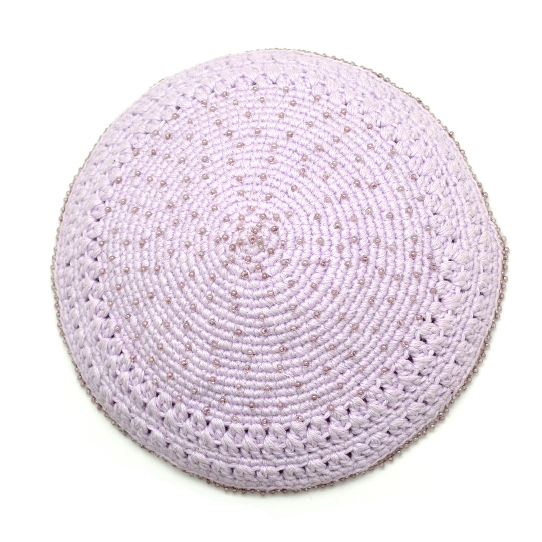 Purple Crochet Kippah for Women or Bat Mitzvah, Fair Trade Judaica ...
