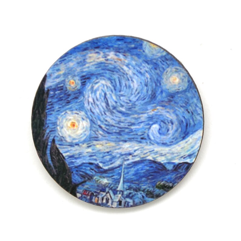 Starry Night Pin Vincent Van Gogh Pin Gift Under 20 for Art - Etsy