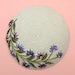 Cream & Purple Flower Kippot, Lavender Color Womens Beaded Kippa ...