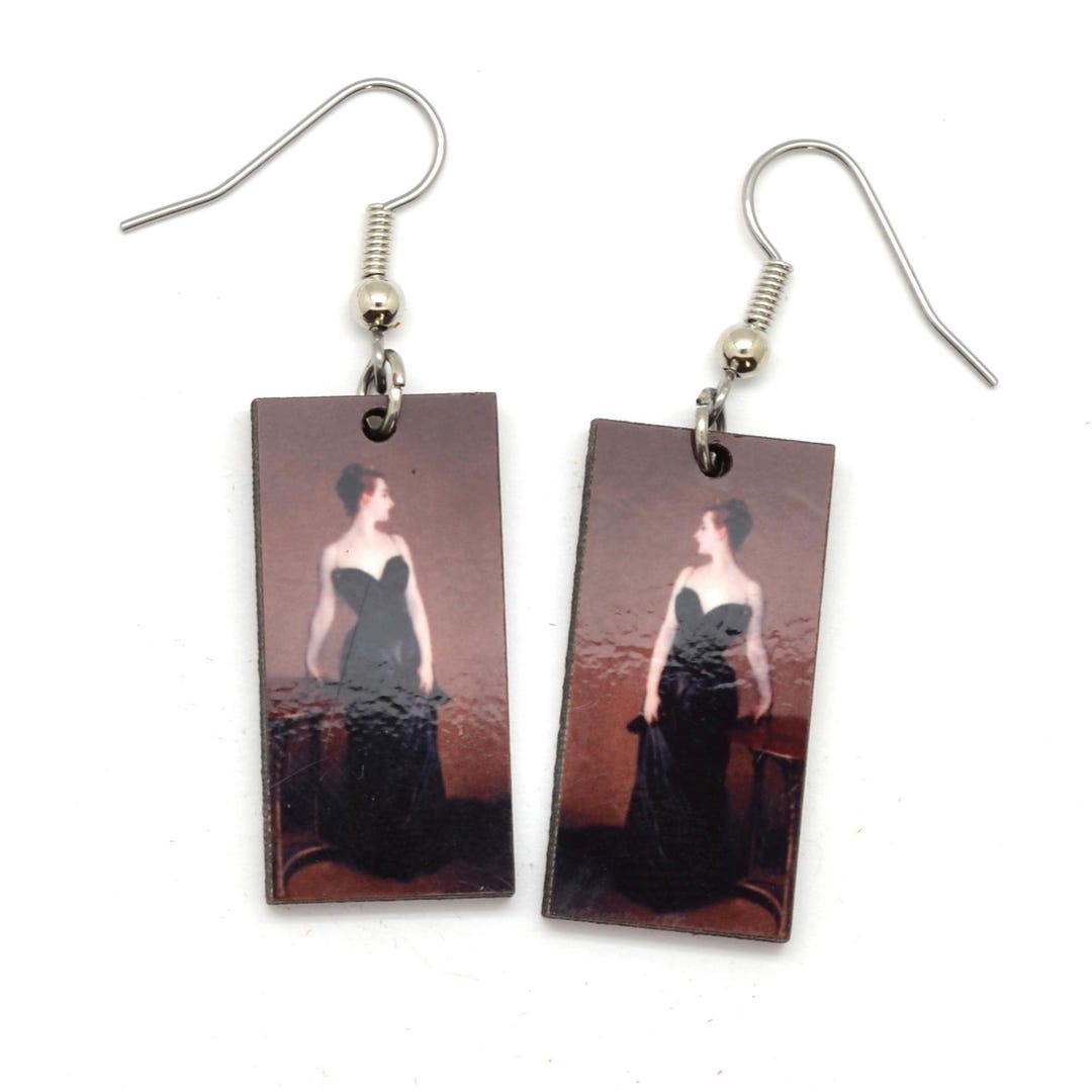 John Singer Sargent Madame X Earrings, Famous Portrait Painting Dangle ...