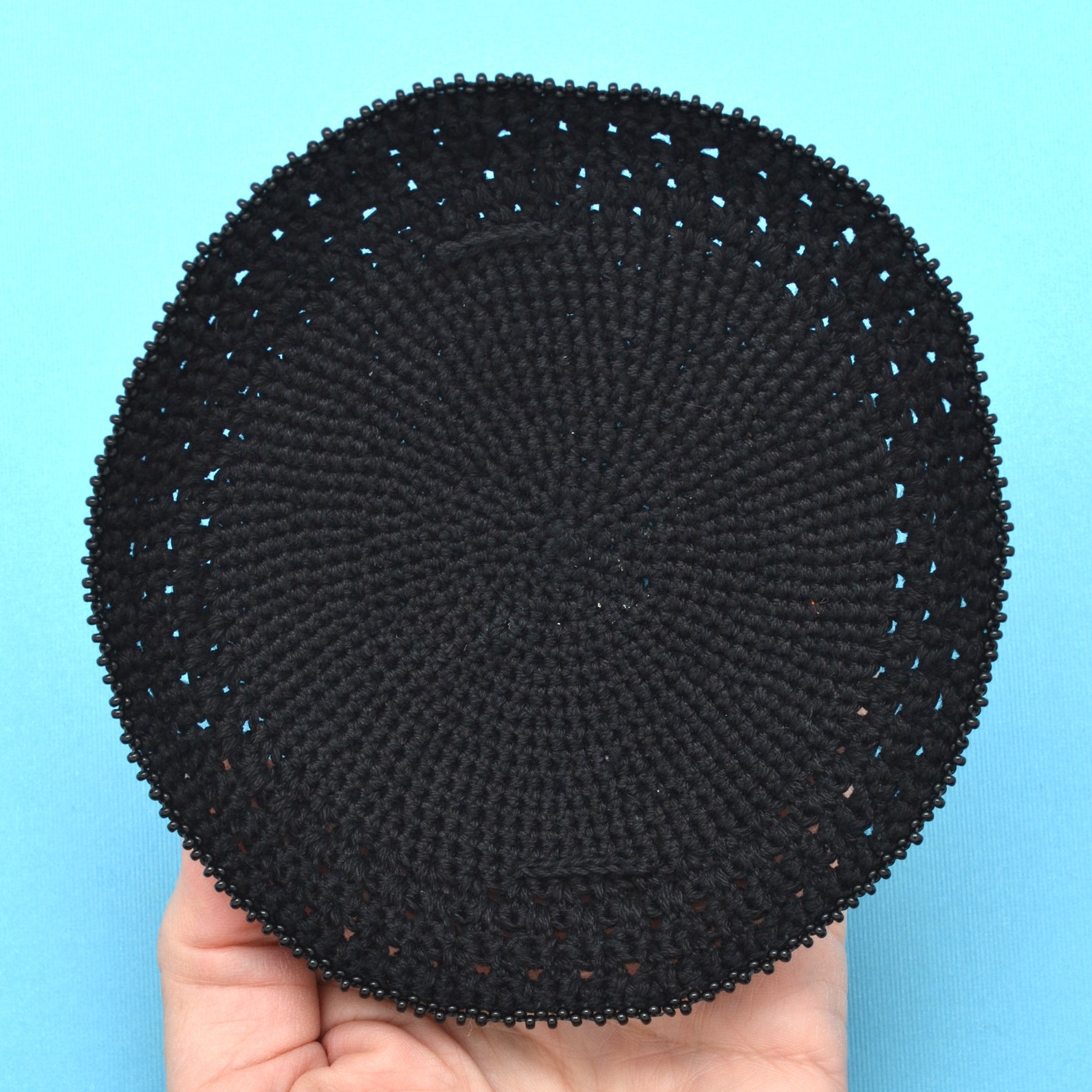 Black Kippah for Women Black Beaded Yarmulke for Ladies - Etsy Israel