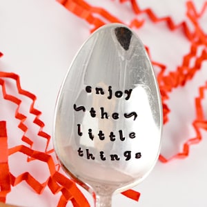 Enjoy the Little Things , Teaspoon-silver Plated Encouragement Gift ...