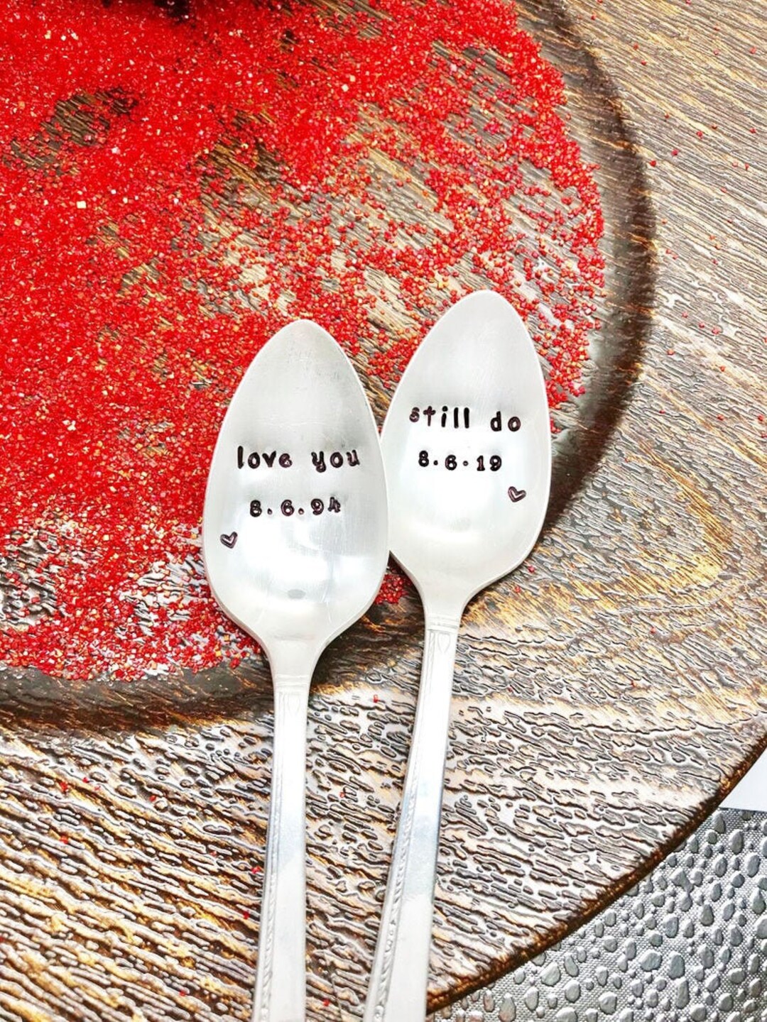 Personalized Anniversary Spoon – Hand Stamped Silverplated Gift ...