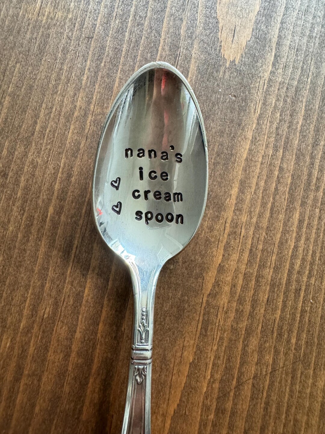 Personalized Nana Ice Cream Spoon - Hand Stamped Vintage Silverware - Etsy
