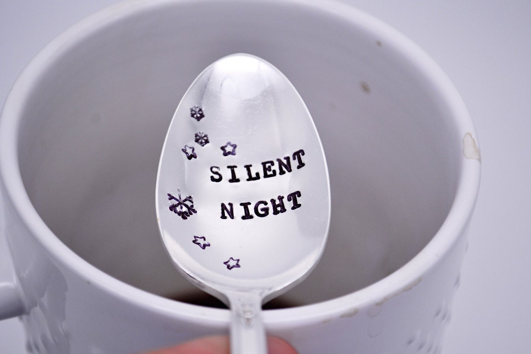 Stamped Spoon Silent Night Christmas Spoon Entertaining for the ...