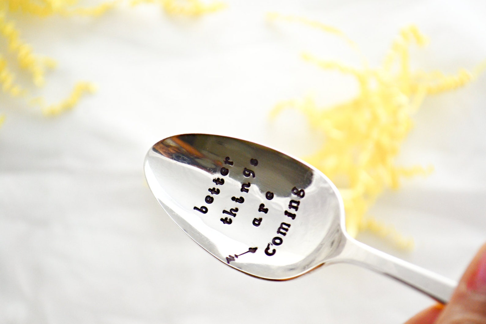 Better Things Are Coming Hand Stamped Teaspoon Motivational | Etsy