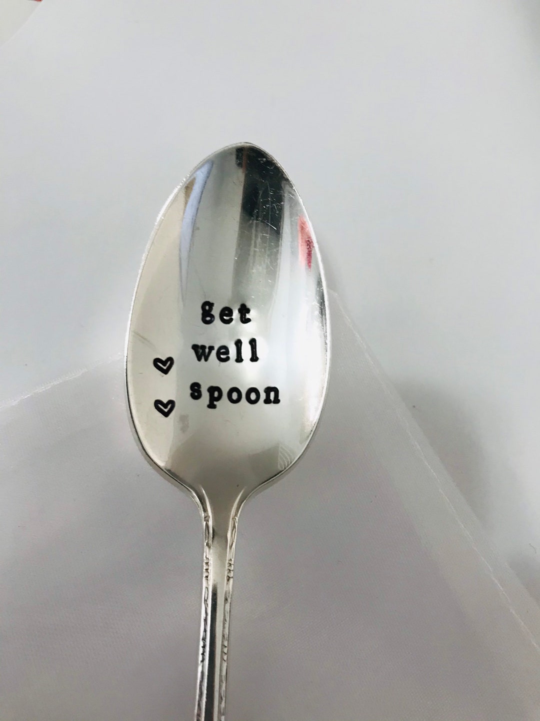 Get Well Spoon - Teaspoon Coffee Soup - Message Support Get Well ...
